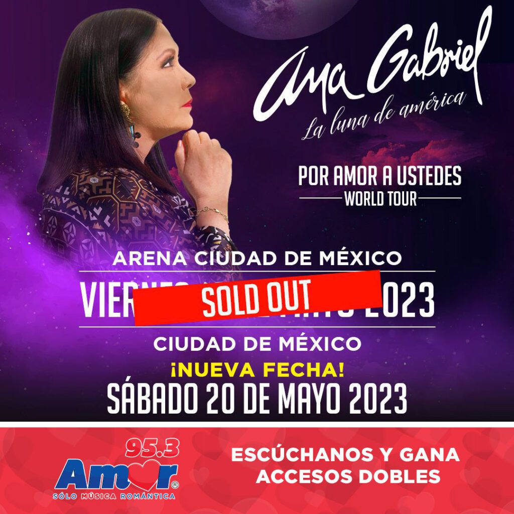 Ana Gabriel abre nueva fecha de su gira "Por amor a ustedes" | Amor ...